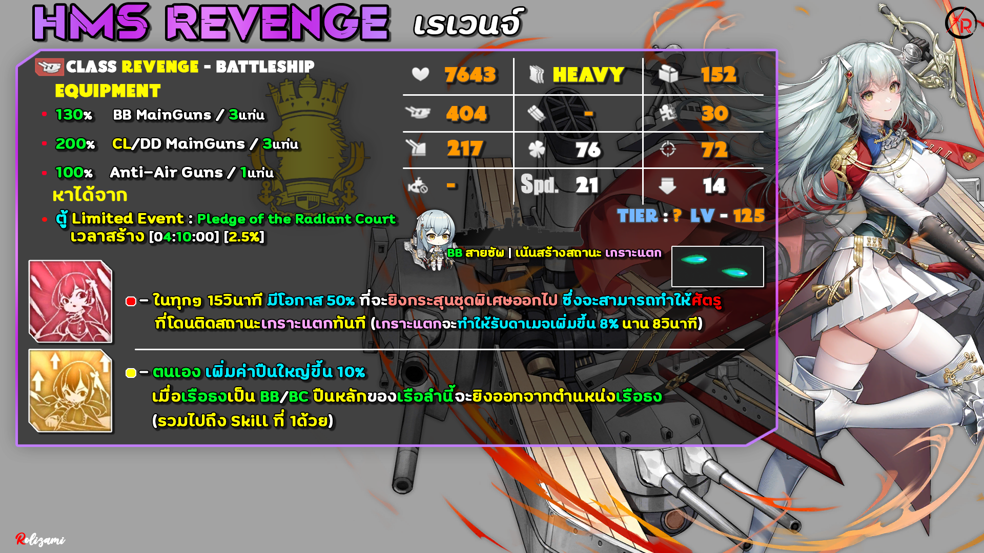 ข้อมูลของ | Azur Lane Guide TH