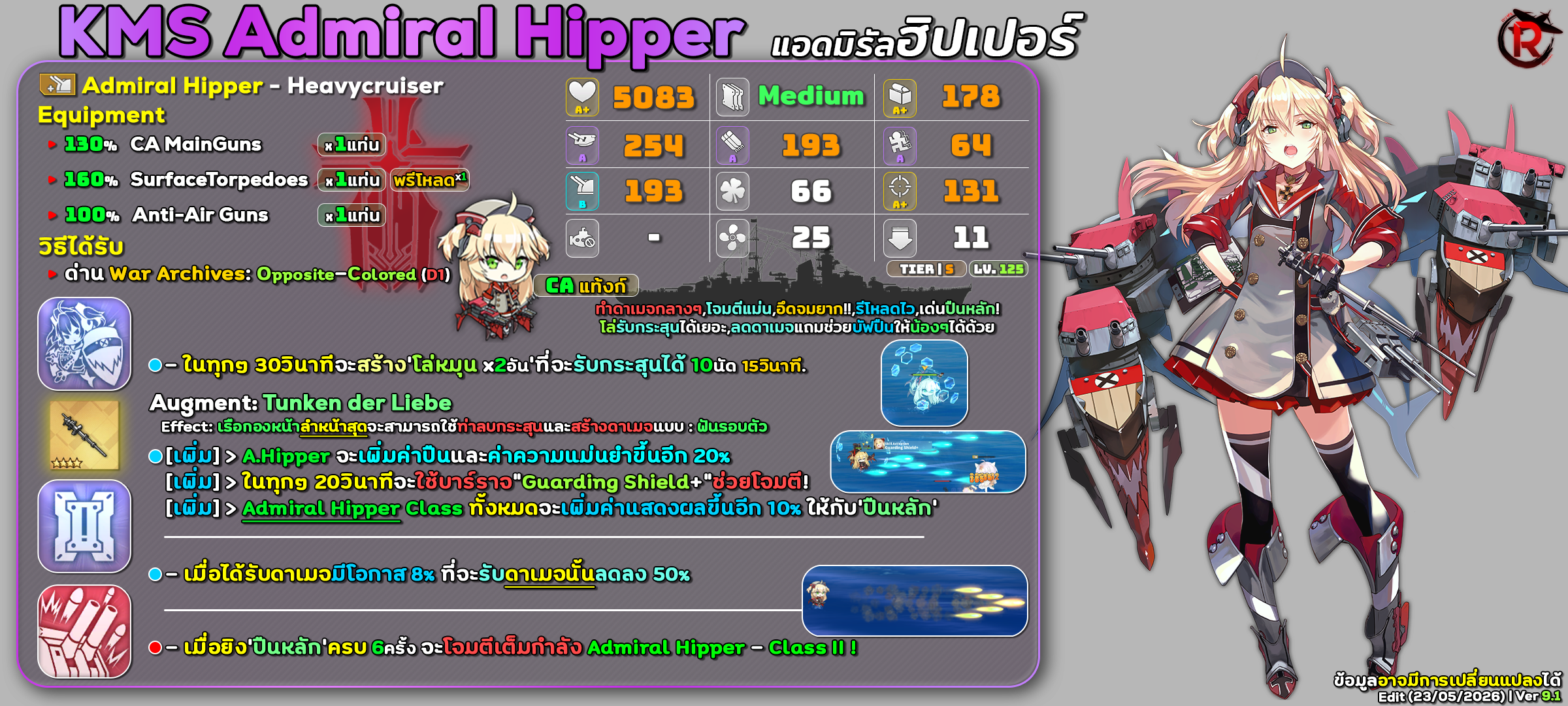 ข้อมูลของ | Azur Lane Guide TH