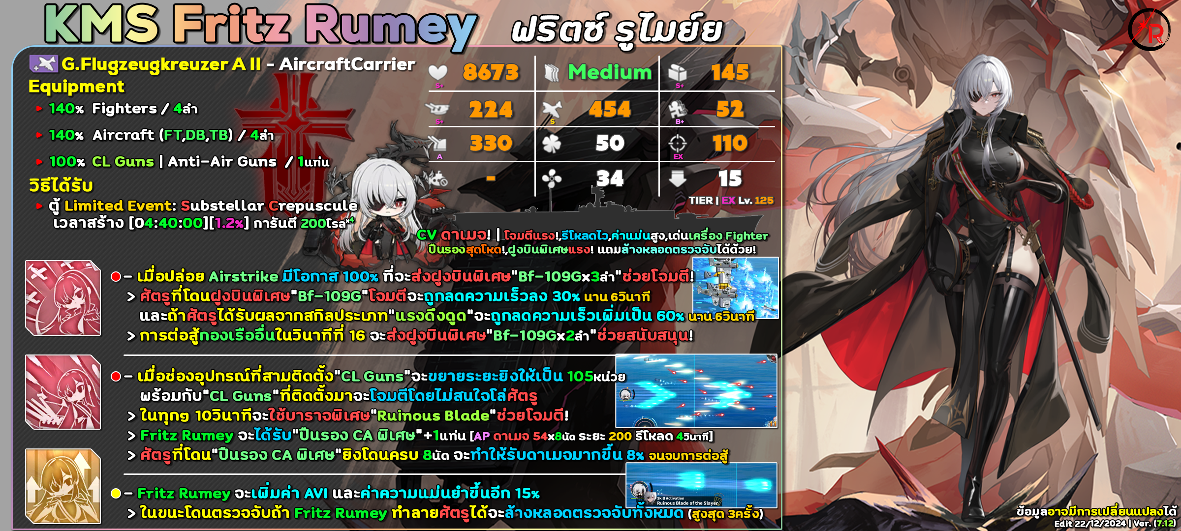 ข้อมูลของ | Azur Lane Guide TH